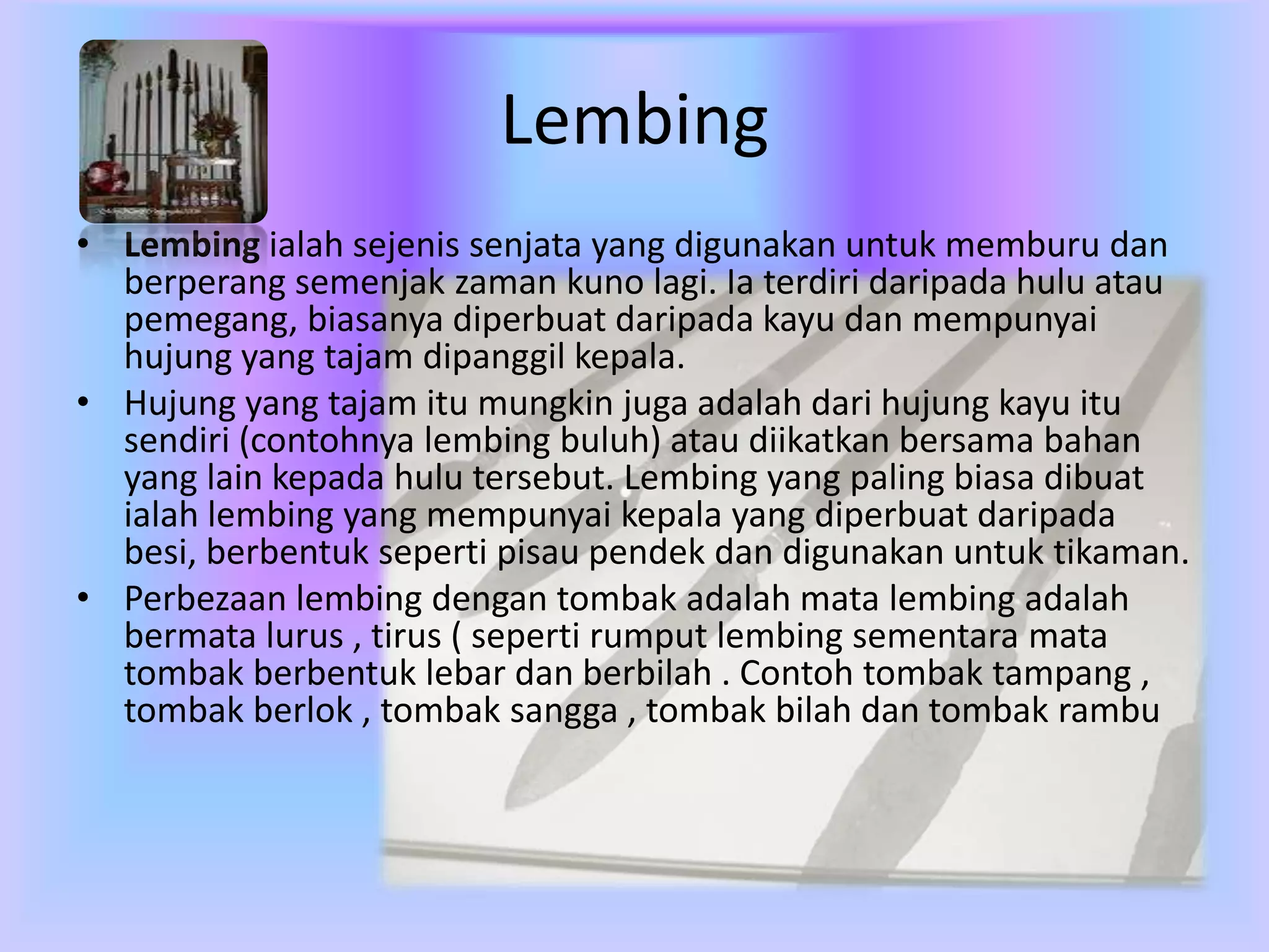 Peralatan senjata edit | PPTX