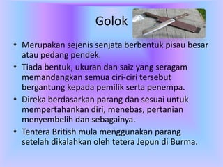 Peralatan senjata edit | PPTX