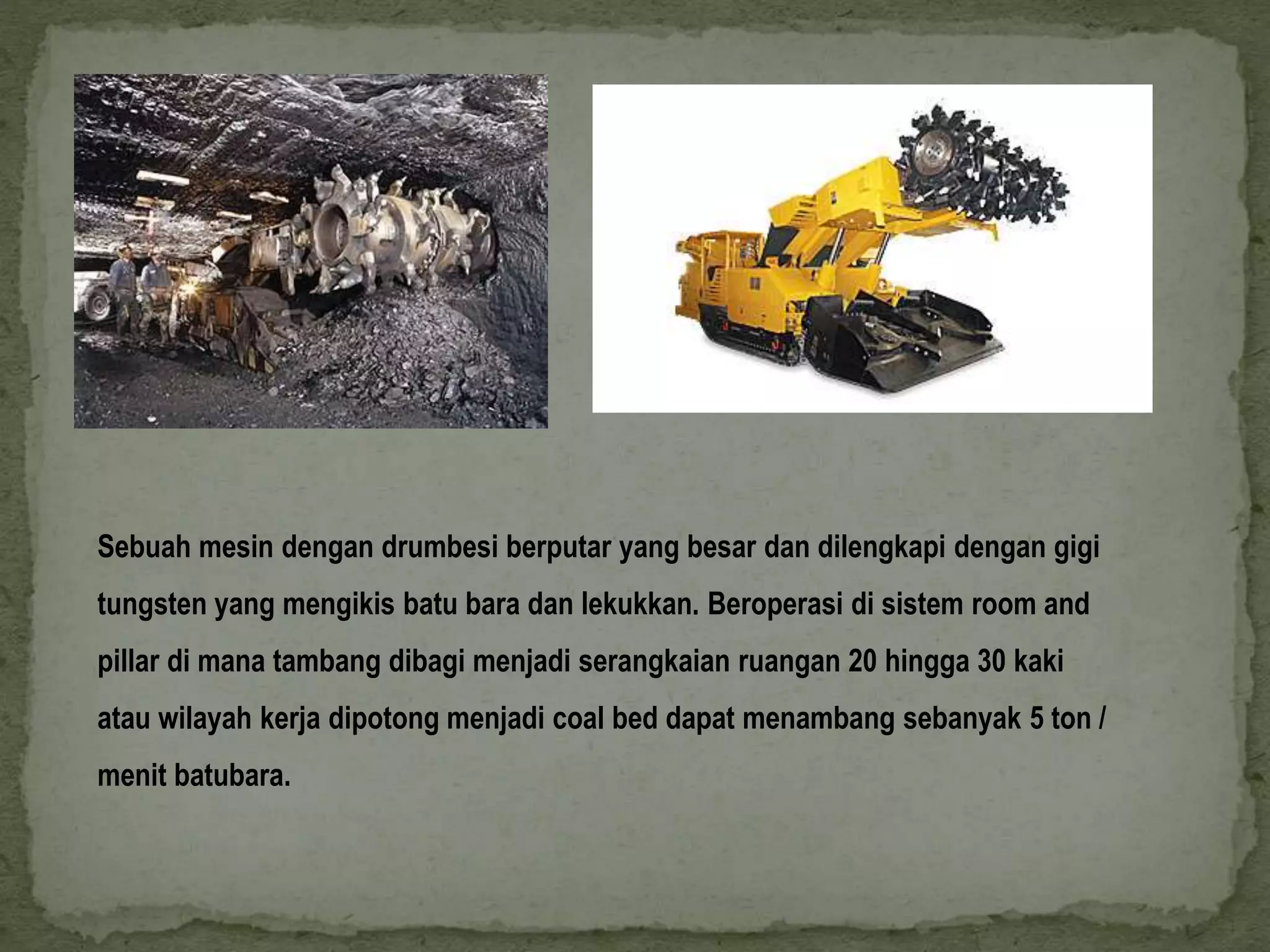 Peralatan tambang bawah tanah 1 | PPTX