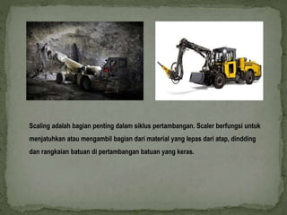 Peralatan tambang bawah tanah 1 | PPTX