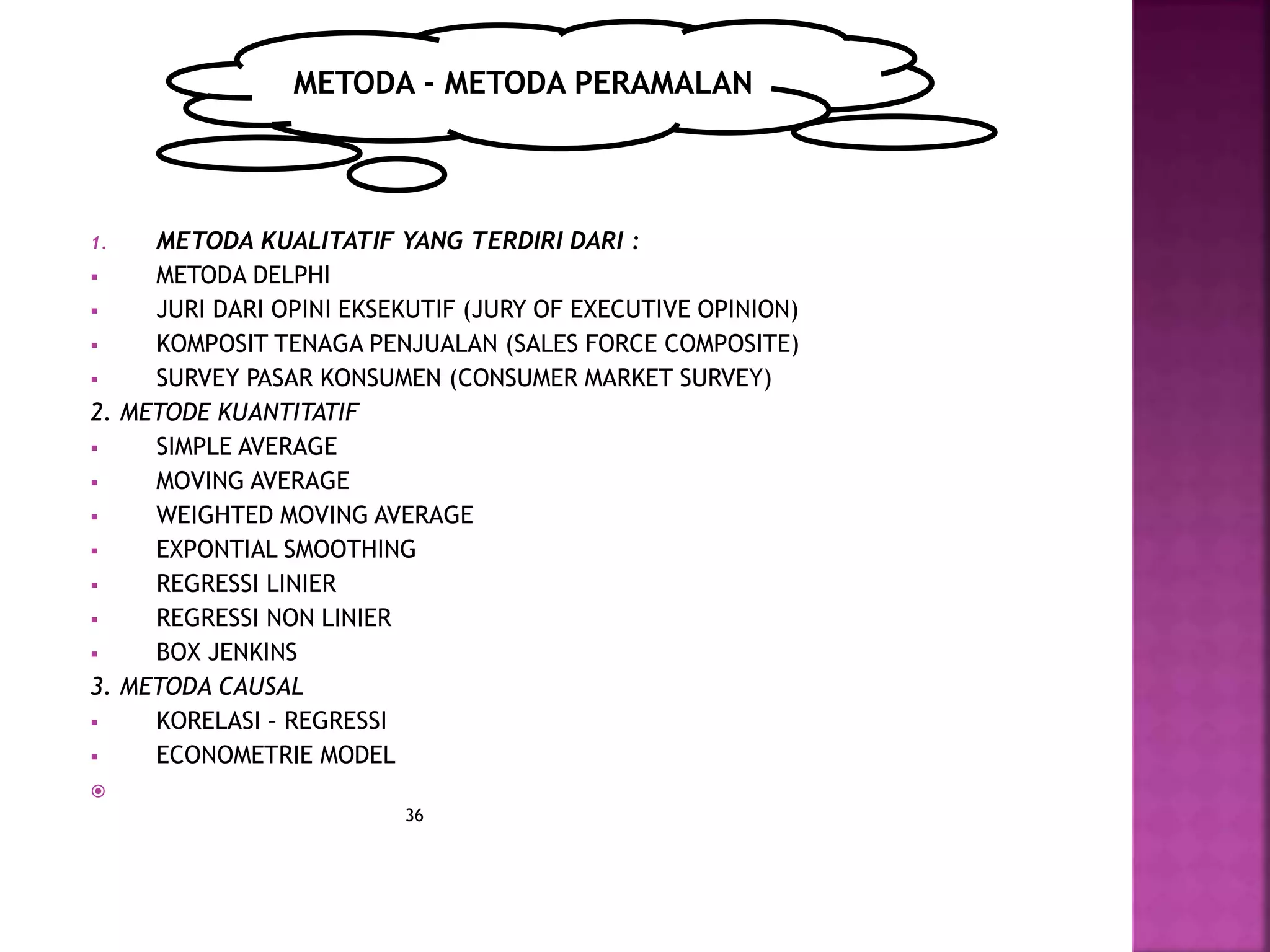 Peramalan - Forecasting - Manajemen Operasional | PPTX