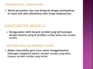 Peramalan - Forecasting - Manajemen Operasional | PPTX