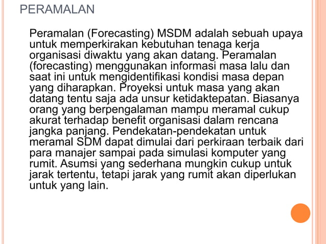 Peramalan sdm | PPTX