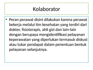 peran-dan-fungsi-perawat dalam sistem kesehatan indonesia | PPTX