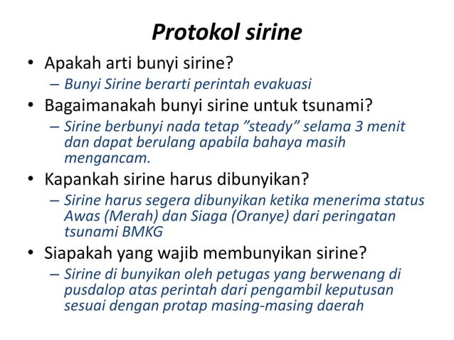 Peran kementrian dan Lembaga dalam InaTEWS | PPT