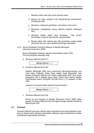 Peranan guru & pembantu makmal | PDF