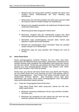 Peranan guru & pembantu makmal | PDF