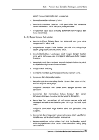 Peranan guru & pembantu makmal | PDF