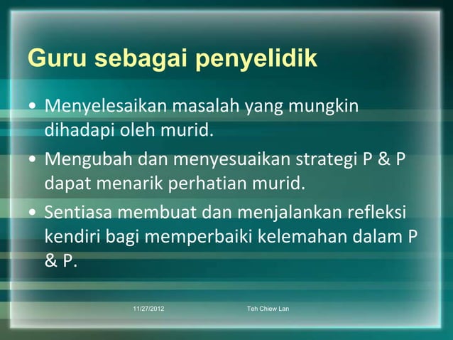 Peranan guru sek rendah | PPT