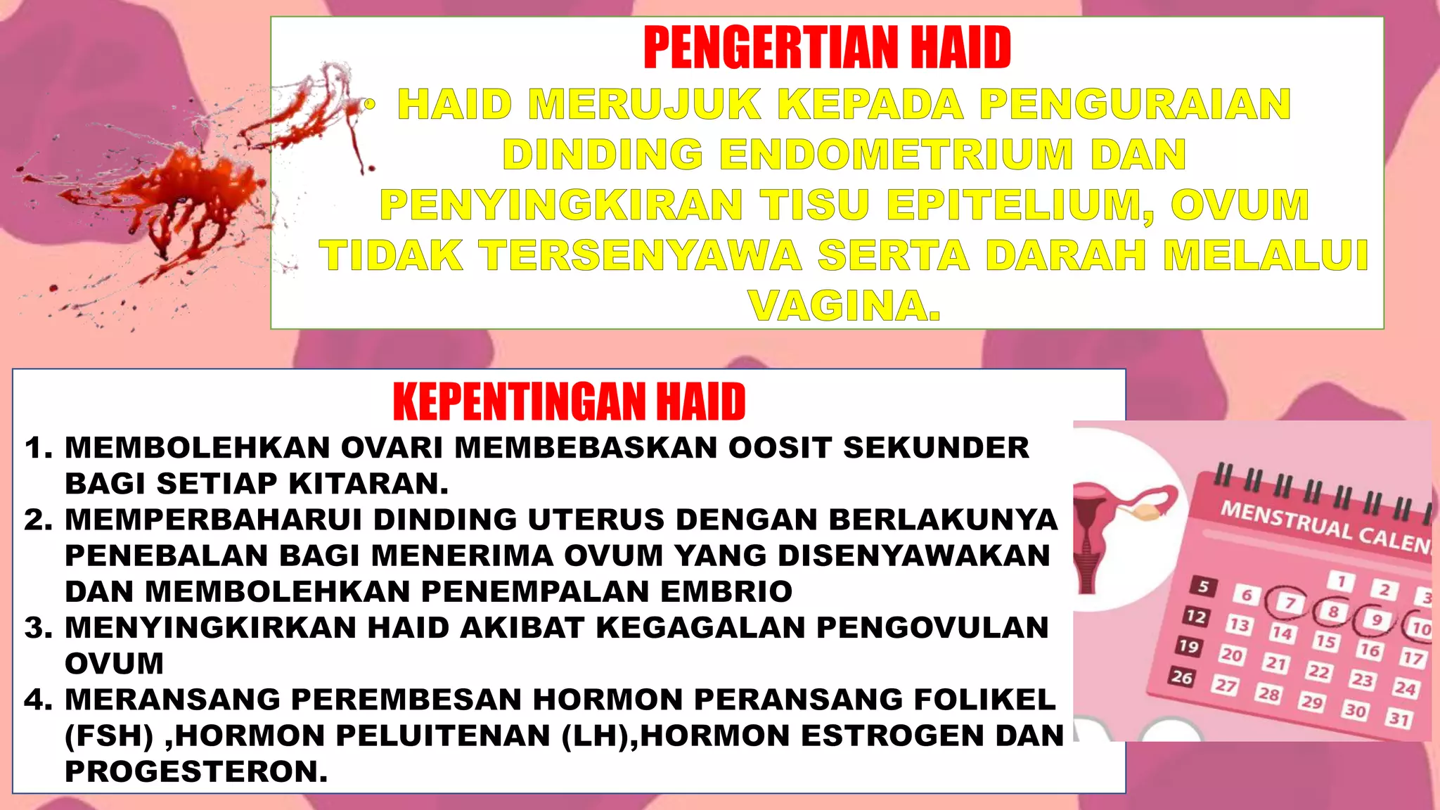 Peranan hormon dalam kitar haid | PPTX