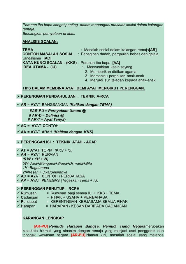 Peranan ibu bapa sangat penting | PDF