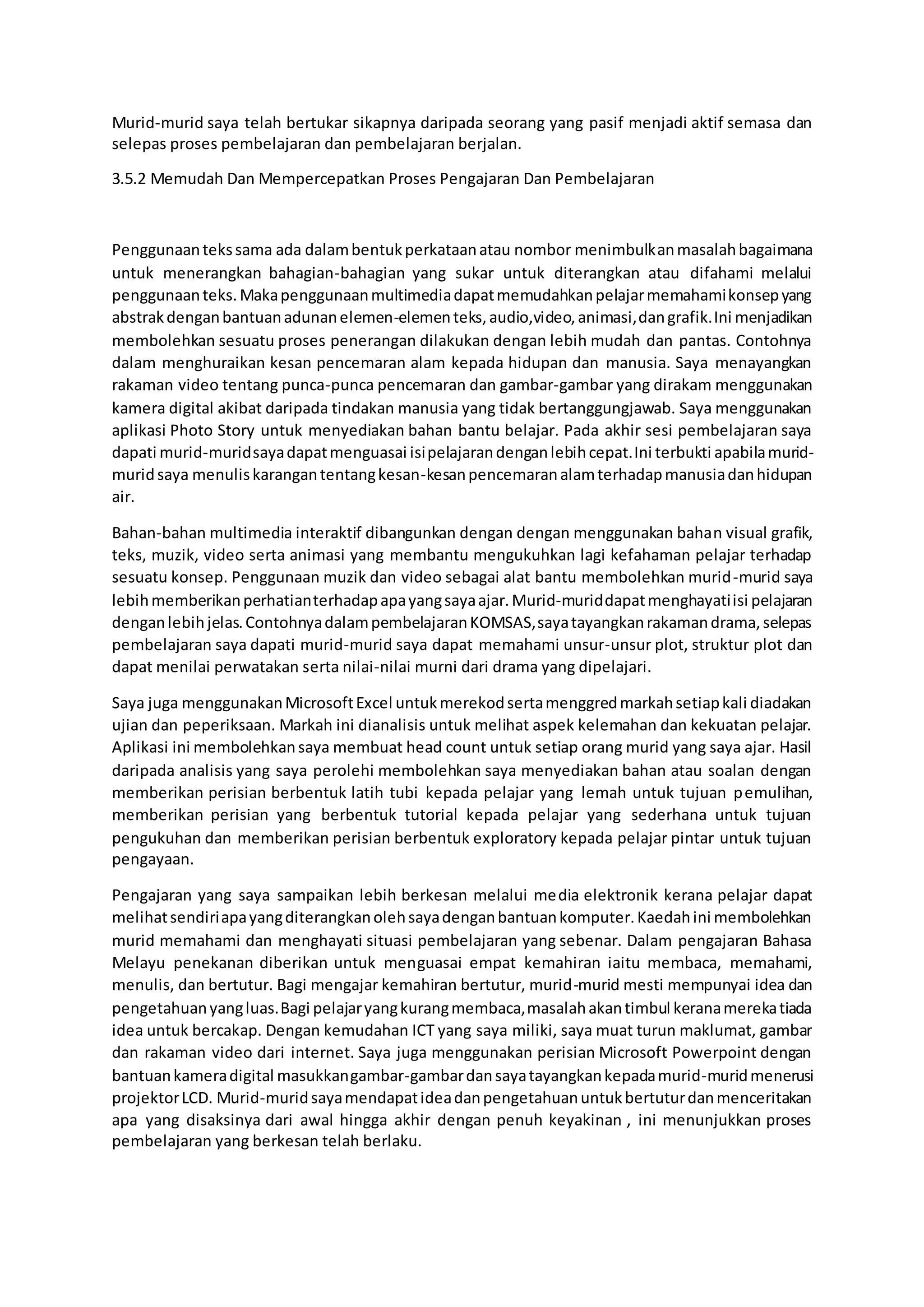 Peranan ict dalam bilik darjah 2 | DOCX