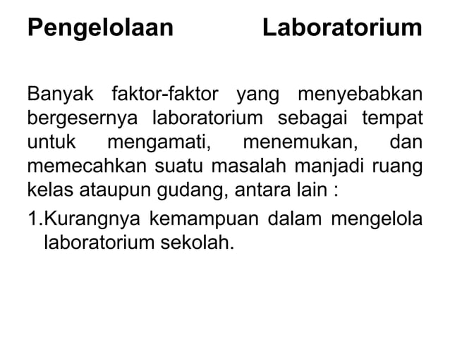 Peranan laboratorium sekolah | PPTX