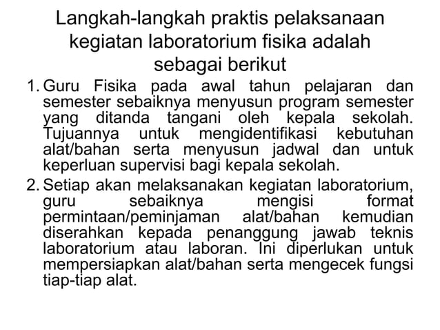 Peranan laboratorium sekolah | PPTX