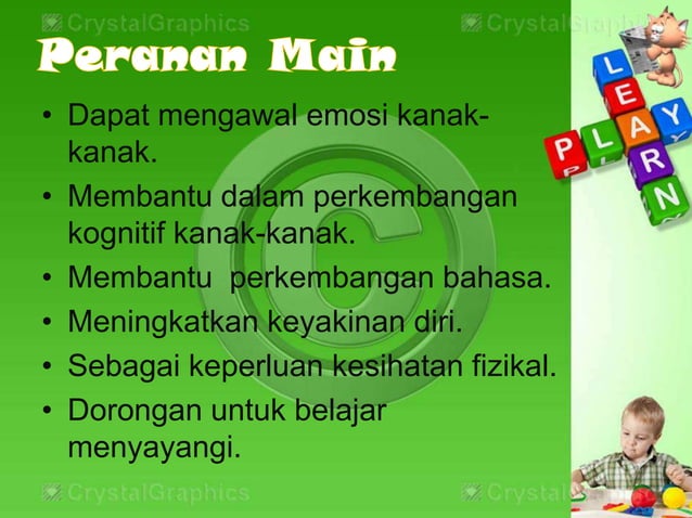 Peranan main dalam proses pembelajaran | PPTX