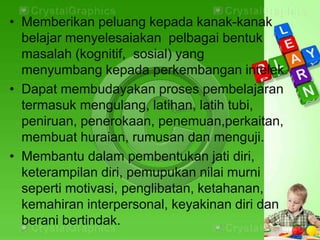 Peranan main dalam proses pembelajaran | PPTX