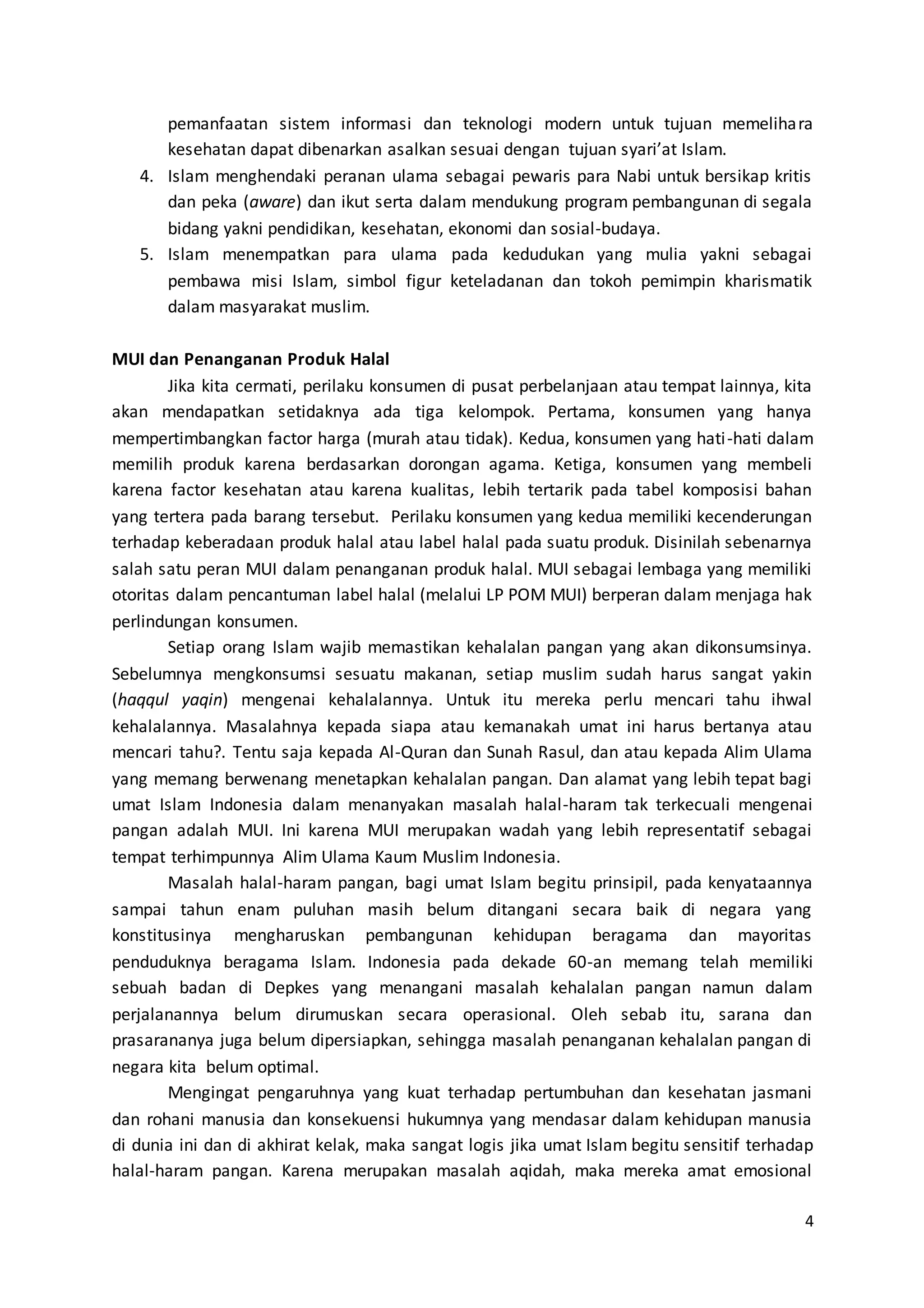 Peranan mui dalam penanganan produk halal | PDF