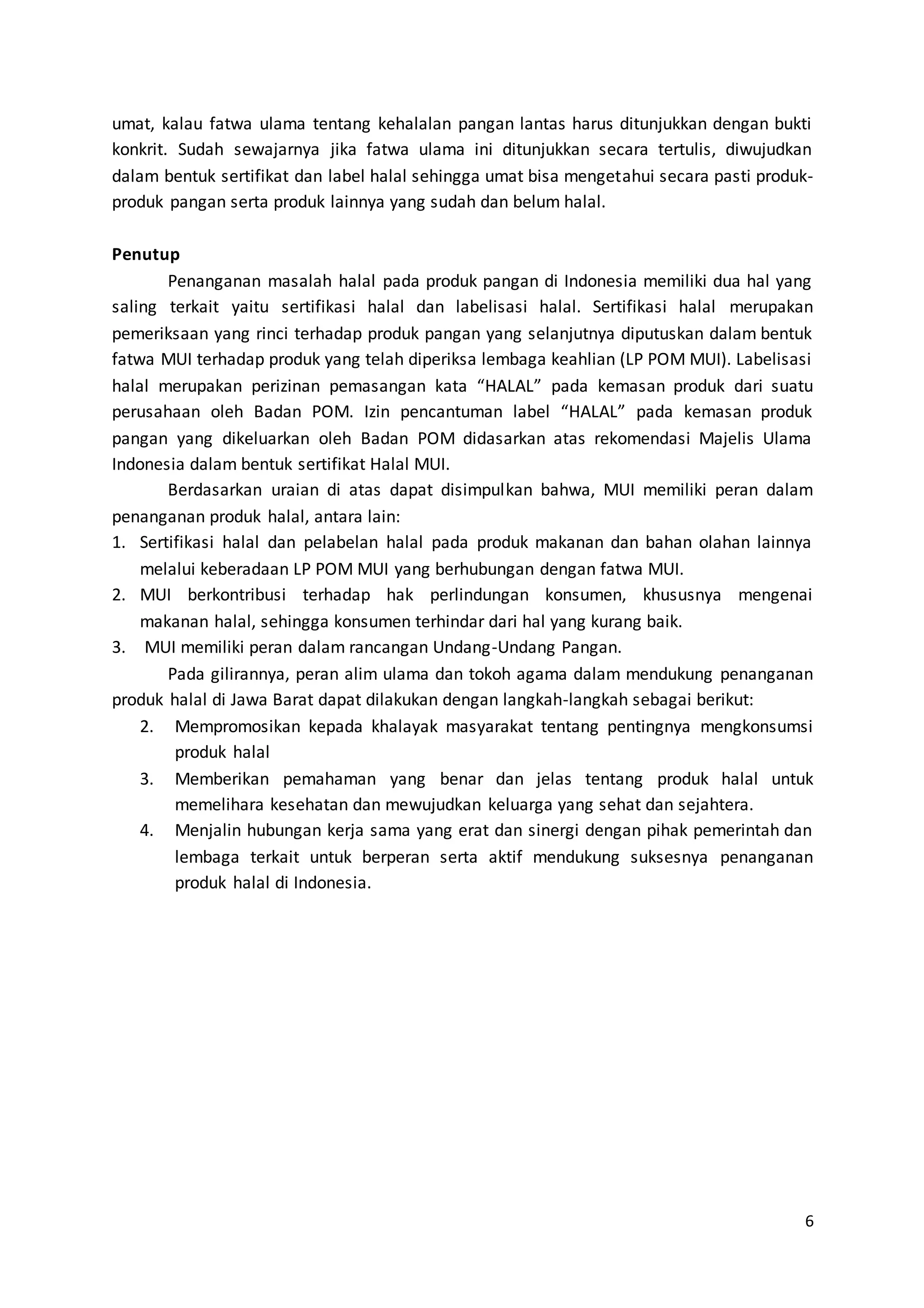 Peranan mui dalam penanganan produk halal | PDF