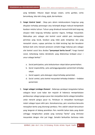 Peranan pers dalam peningkatan pembelajaran | DOCX