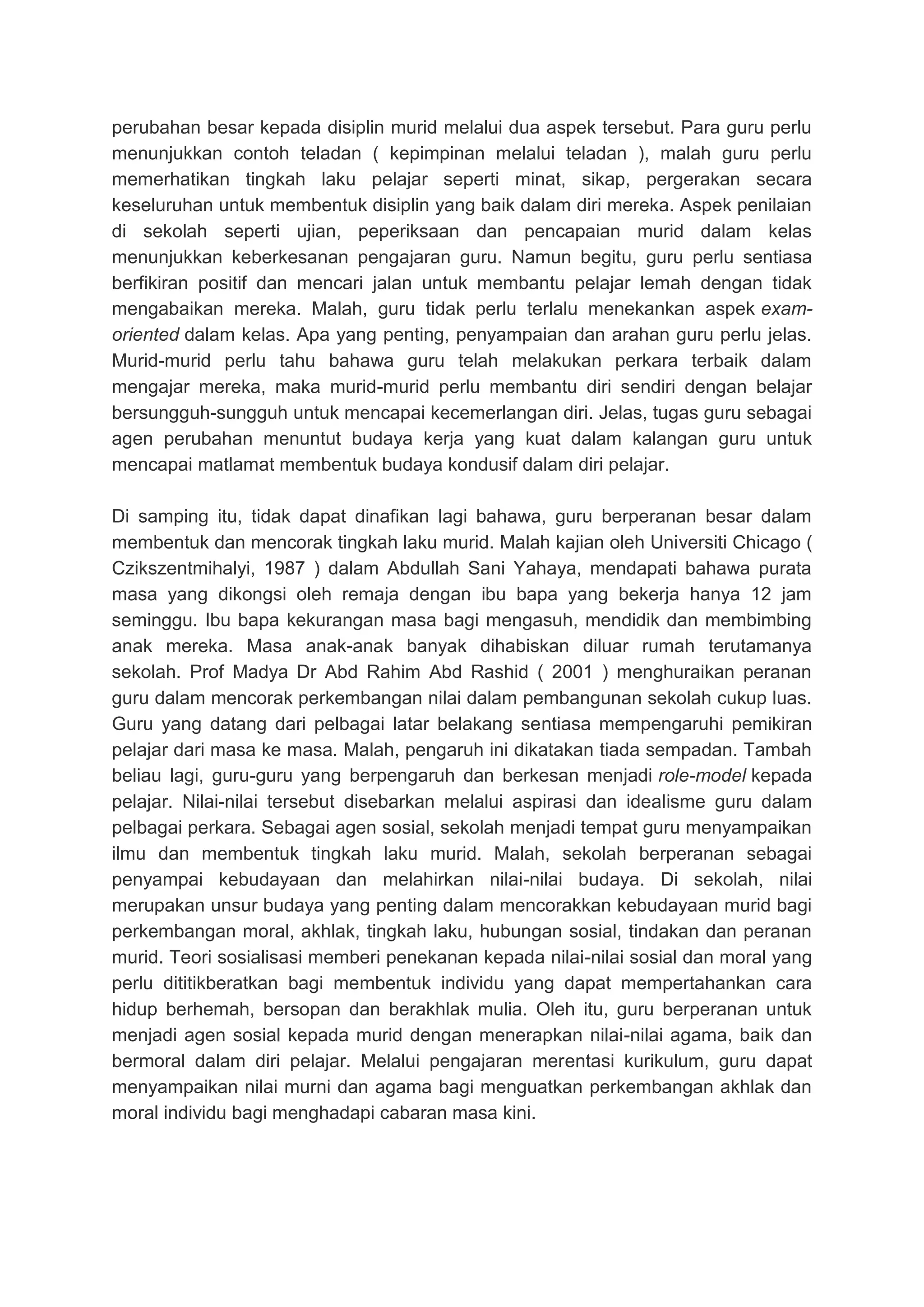 Peranan profesionalisme guru membendung gejala sosial remaja | DOCX