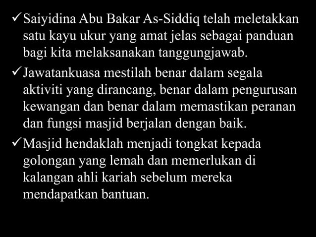 Peranan & tanggungjawab ajk masjid | PPSX