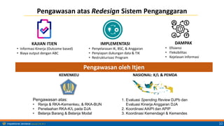 Peran apip inspektorat jenderal dalam redesign sistem penganggaran | PDF