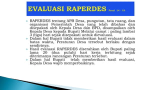 peran Badan Permusyawaratan Desa dalam penyusunan produk hukum desa | PPTX