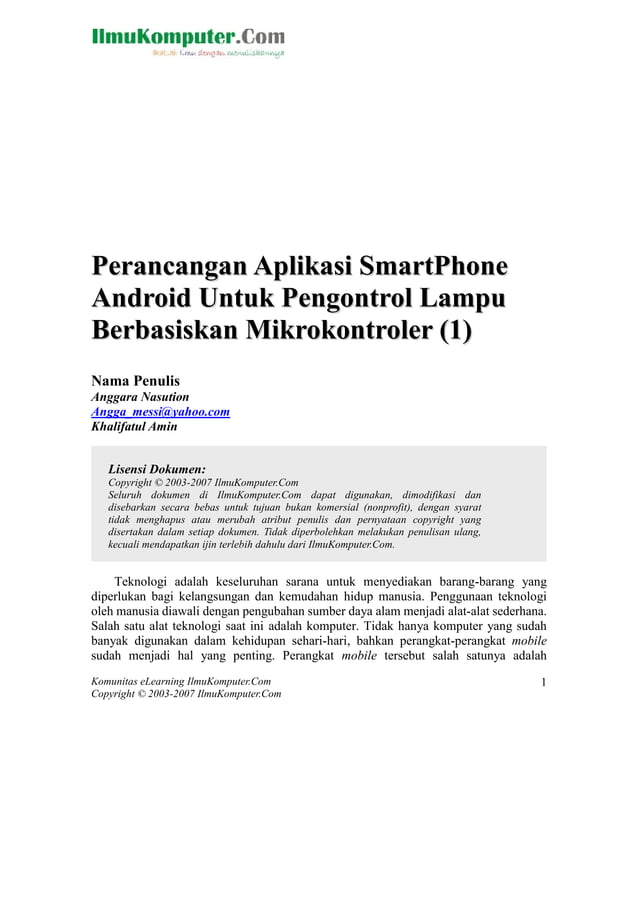 Perancangan aplikasi-android-smartphone-android-berbasis-mikrokontroler-bag-1 | PDF