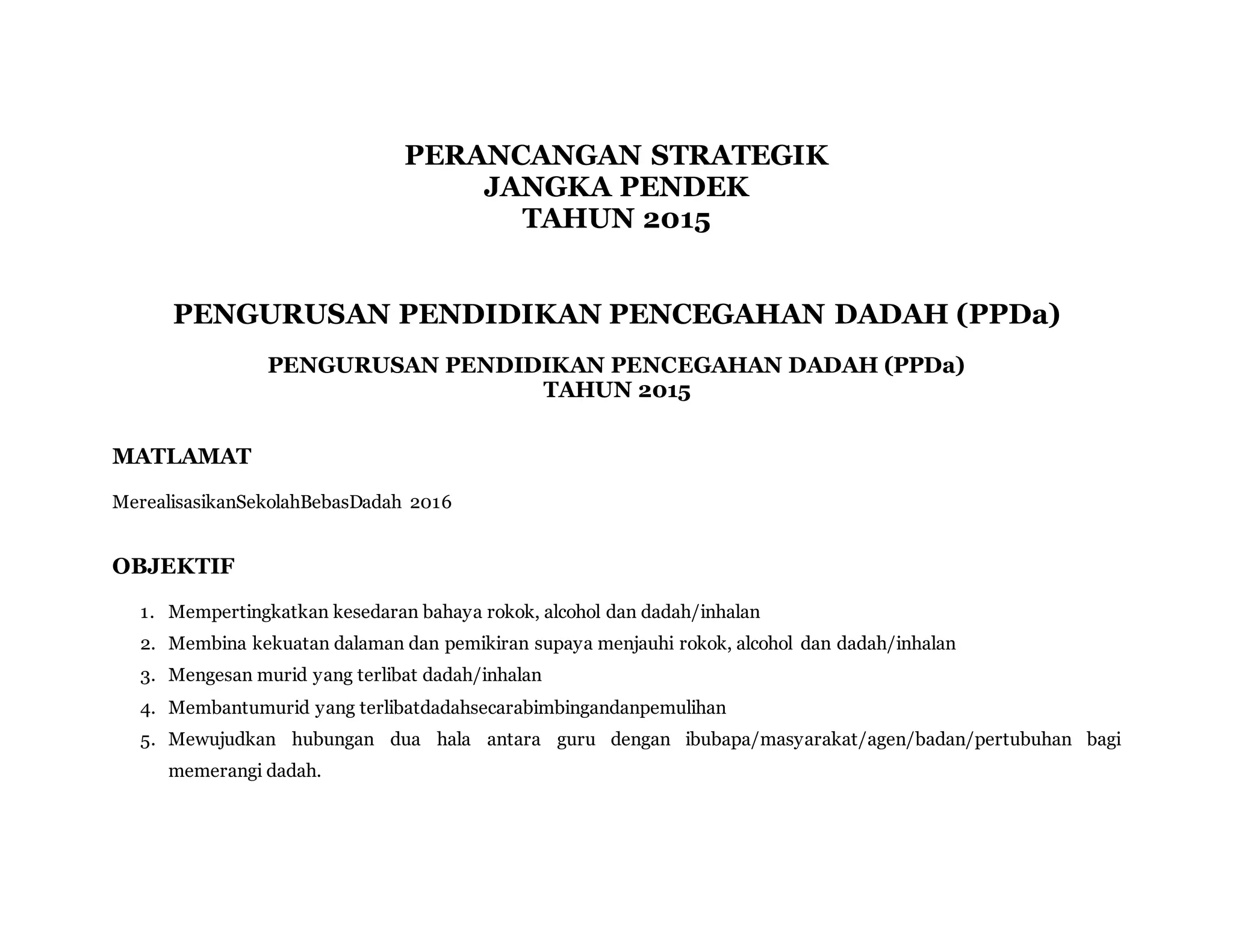 Perancangan strategik-ppda | PPT