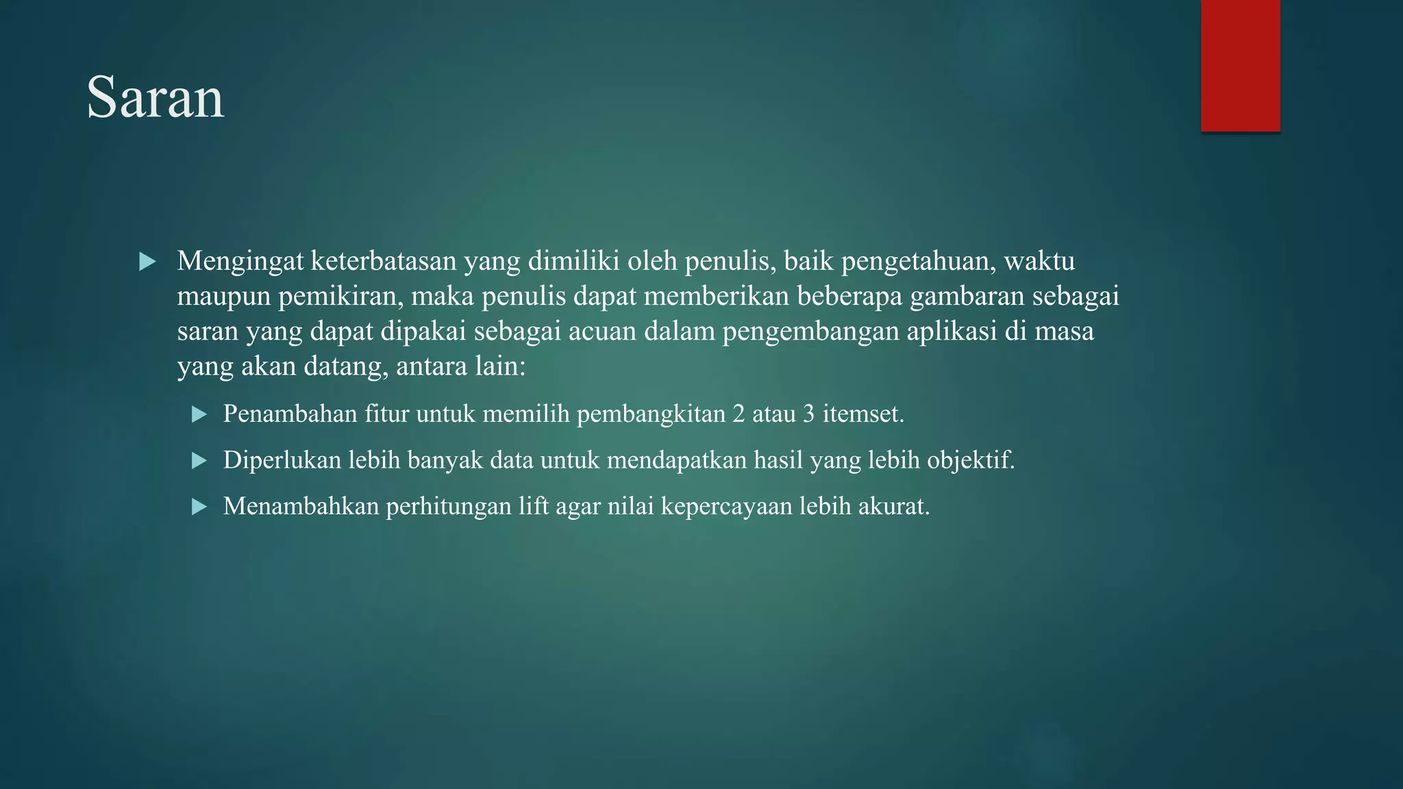 Perancangan aplikasi data mining berbasis web dengan algoritma | PPTX