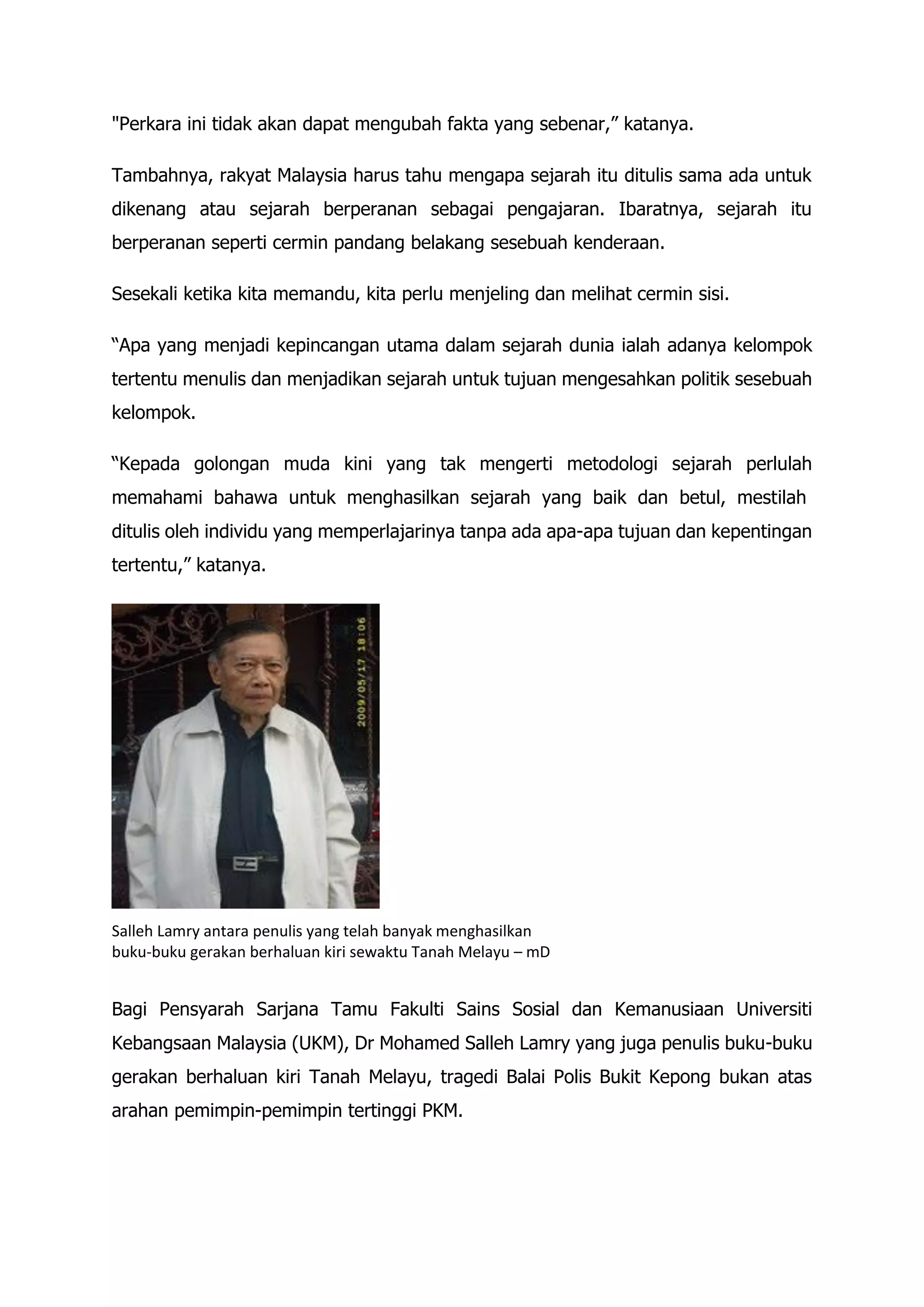 Perancangan asal mat indera dan pkm menyerang bukit kepong | PDF