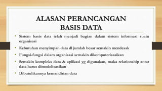 PERANCANGAN BASIS DATA - SISTEM KOMPUTER | PPTX