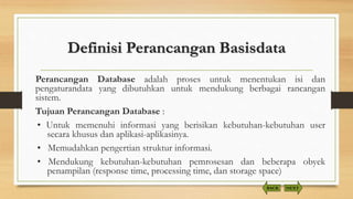 PERANCANGAN BASIS DATA - SISTEM KOMPUTER | PPTX