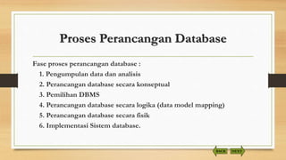 PERANCANGAN BASIS DATA - SISTEM KOMPUTER | PPTX
