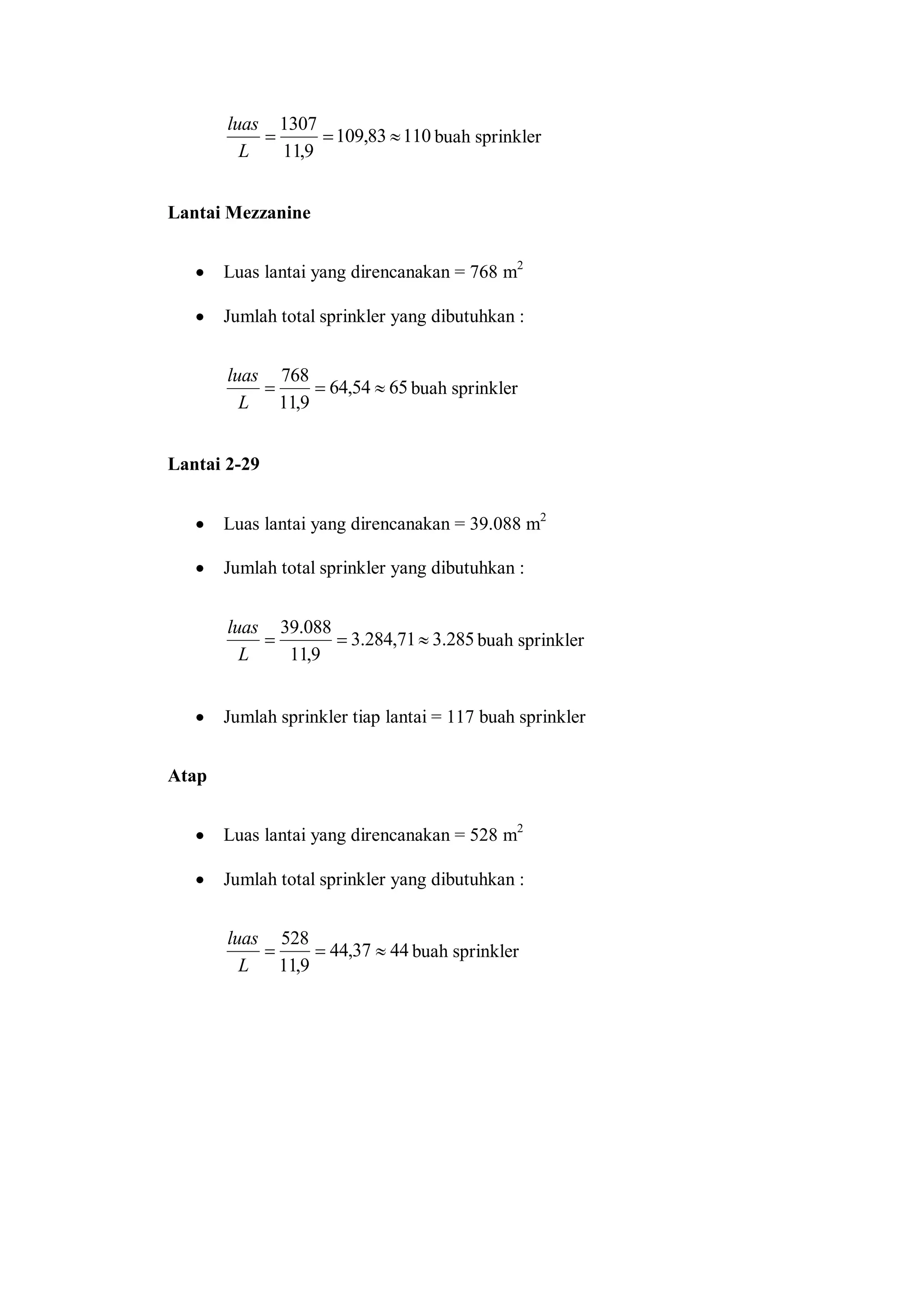 Perancangan dan pemasangan sistem sprinkler pada gedung perkantoran | PDF