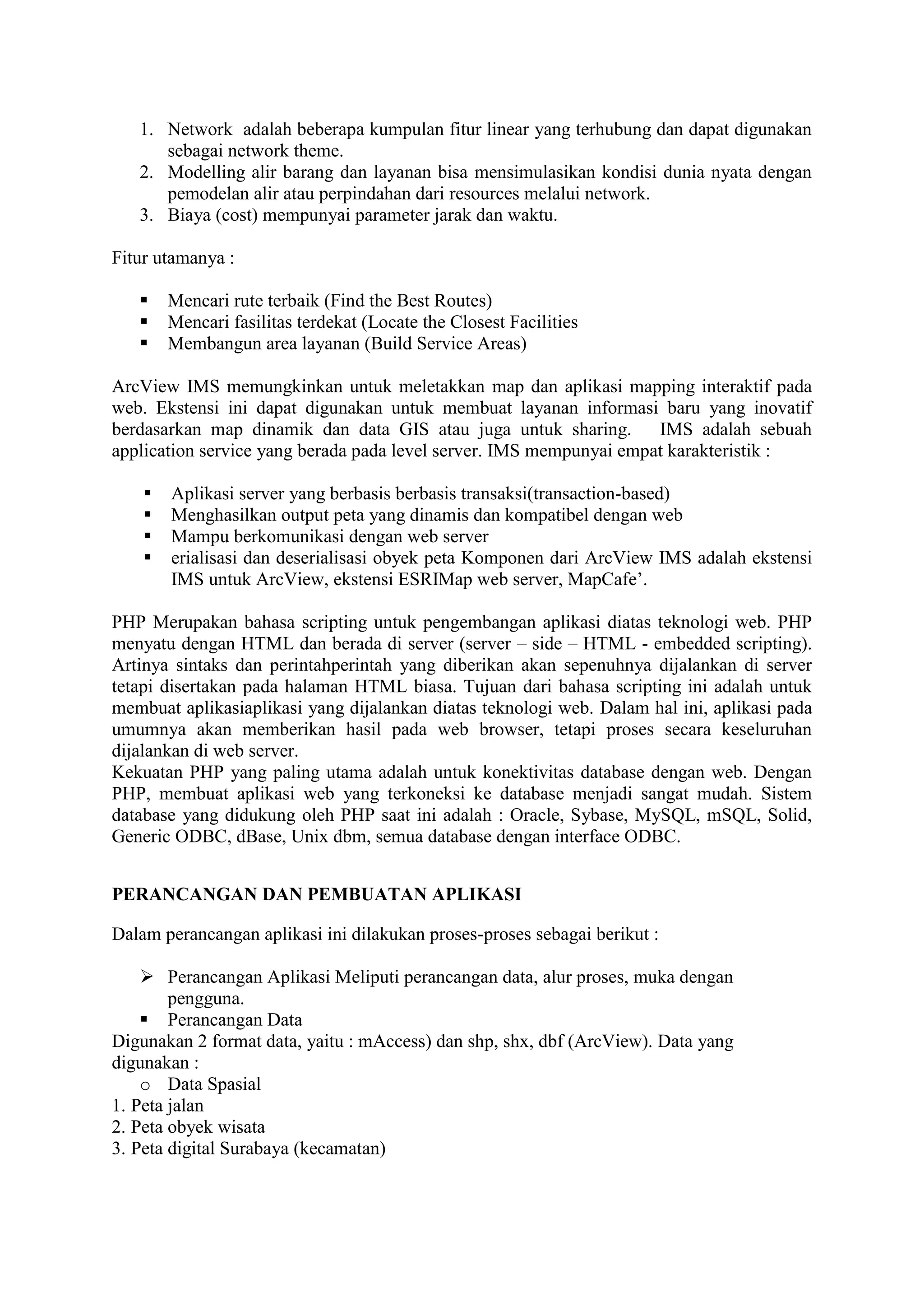 Perancangan dan pembuatan aplikasi sistem informasi geografis berbasis ...