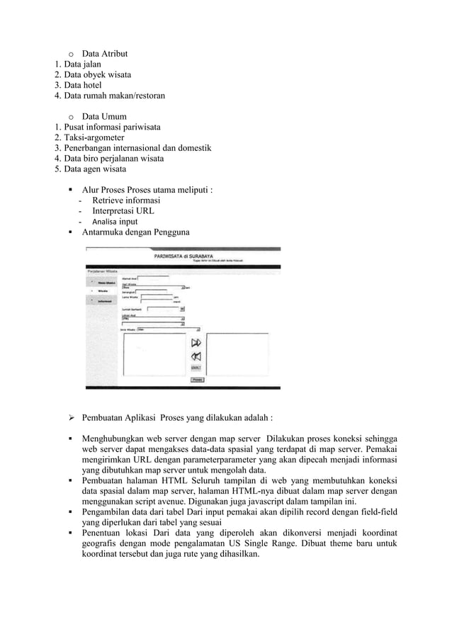 Perancangan dan pembuatan aplikasi sistem informasi geografis berbasis web (tugas kelompok) | PDF