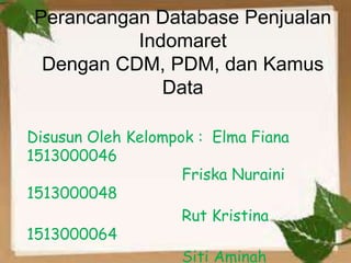 Perancangan database penjualan indomaret | PPTX
