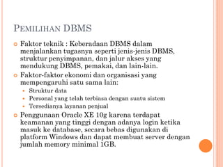 Perancangan database penyewaan lapangan | PDF