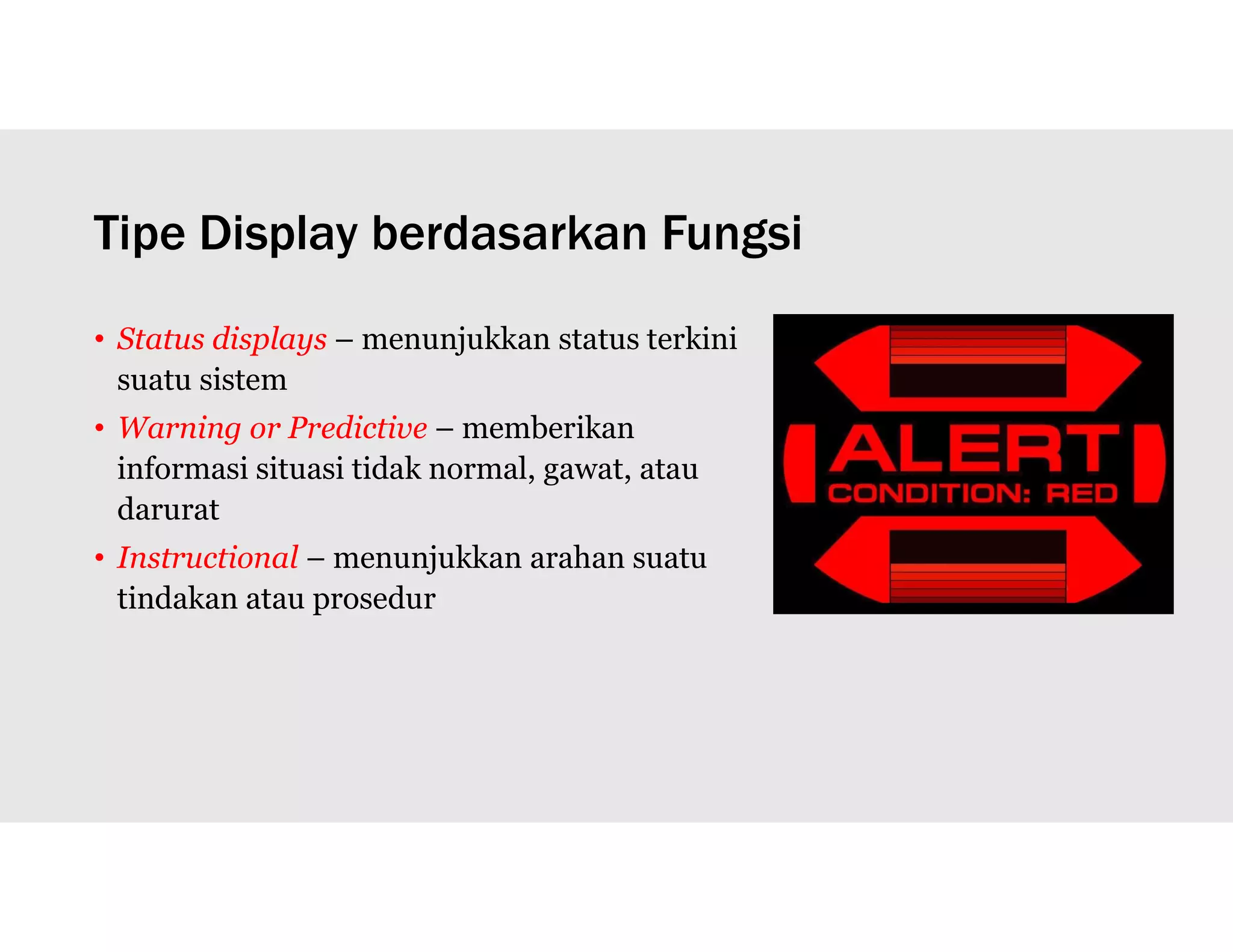 ERGONOMI: PERANCANGAN DISPLAY & KONTROL | PDF