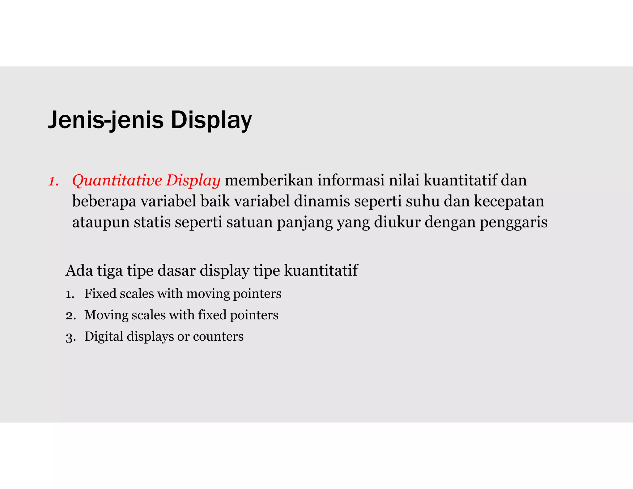 ERGONOMI: PERANCANGAN DISPLAY & KONTROL | PDF