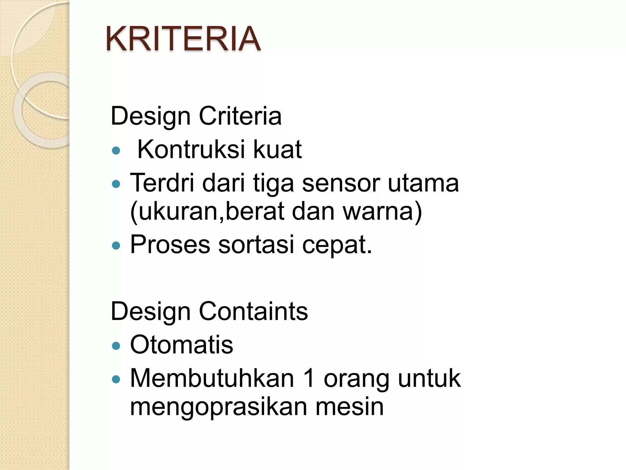 Perancangan Mesin Sortasi Jambu Biji Merah | PPTX