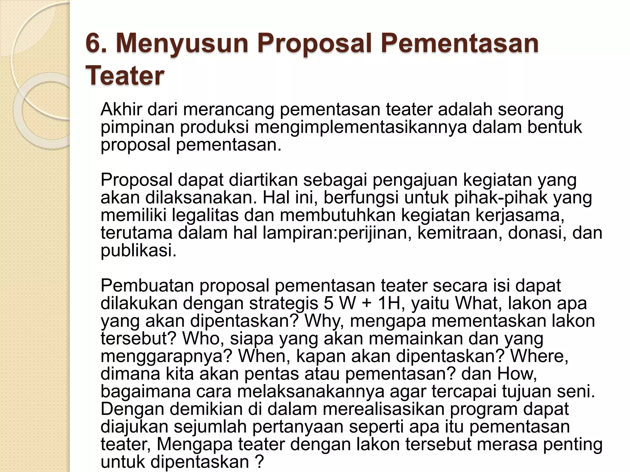 Perancangan pementasan | PPTX