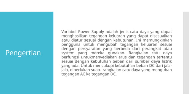 PerancanganPSU untuk menentukan tegangan dan arus.pptx