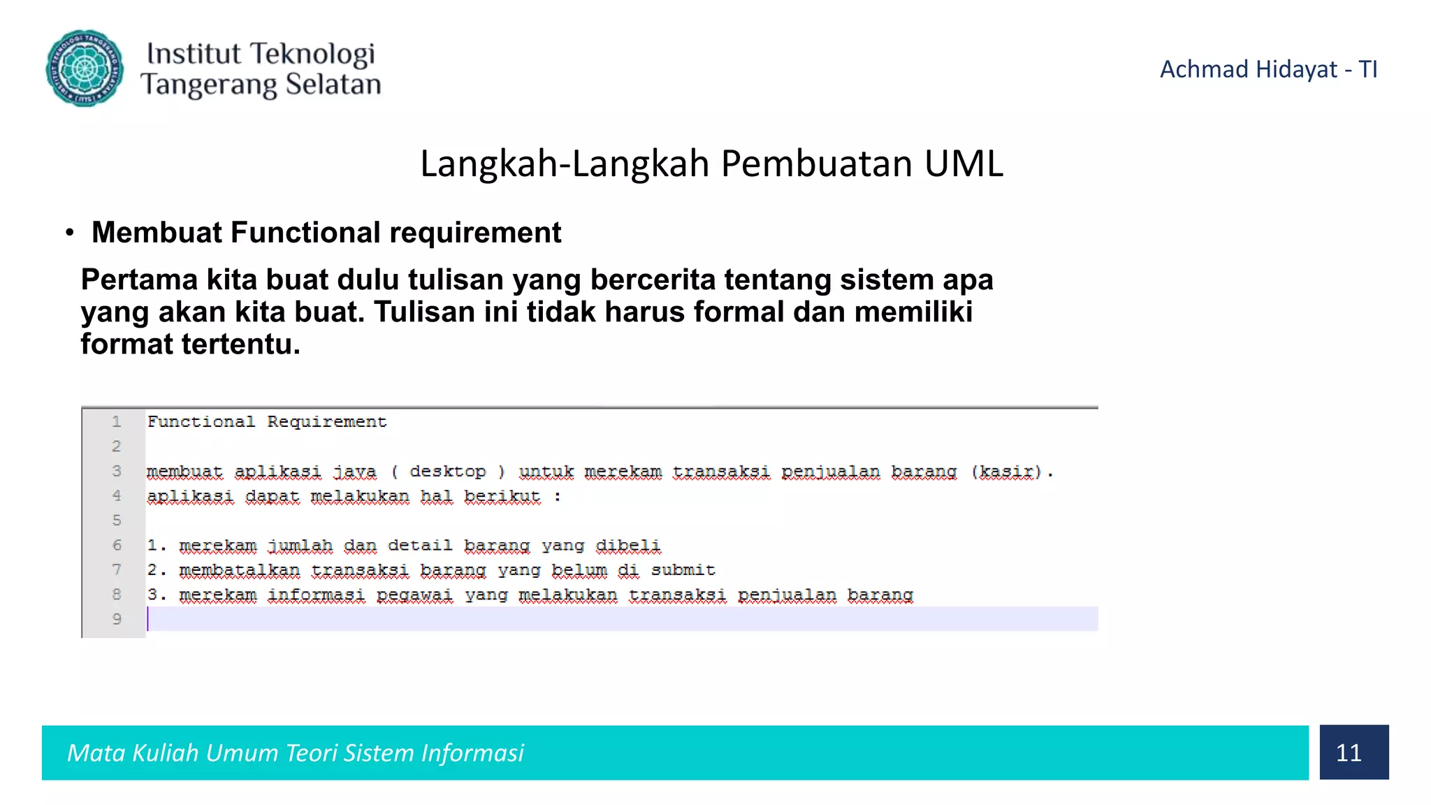 Perancangan Sistem Berorientasi Objek Dengan UML | PPTX