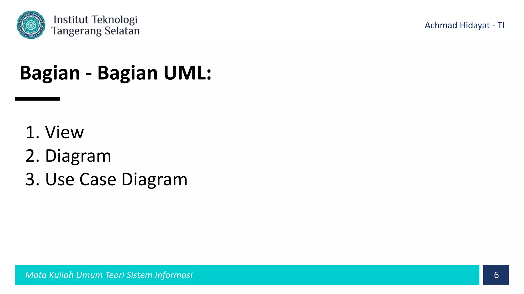 Perancangan Sistem Berorientasi Objek Dengan UML | PPTX
