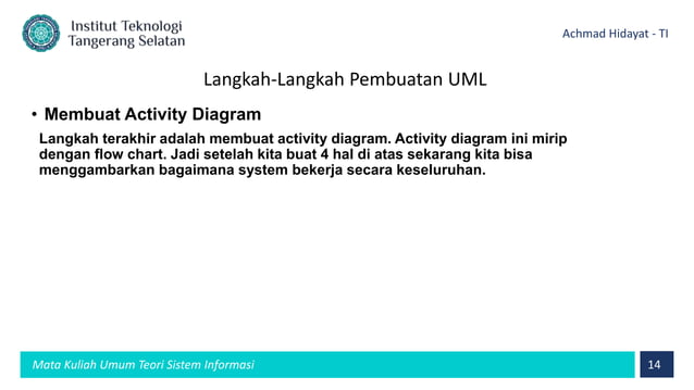 Perancangan Sistem Berorientasi Objek Dengan UML | PPTX