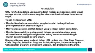 Perancangan Sistem Berorientasi Objek Dengan UML | PPTX