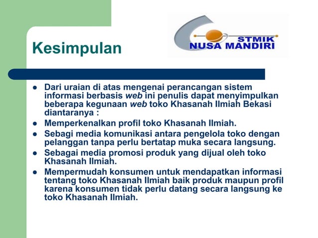 Perancangan sistem informasi berbasis web | PPT