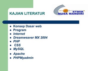 Perancangan sistem informasi berbasis web | PPT